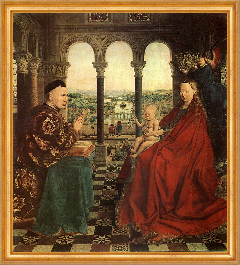 Die Madonna des Kanzlers Rolin Jan van Eyck St. Burgund Herzog LW H A2 0467 | eBay