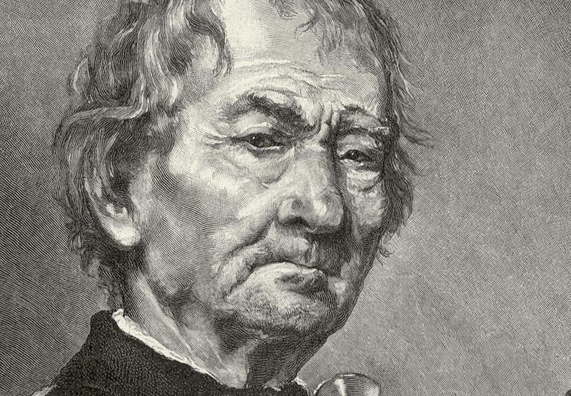 Probatum est Margarete Pfeifer Schnapsglas Alkohol alter Mann Holzstich ...