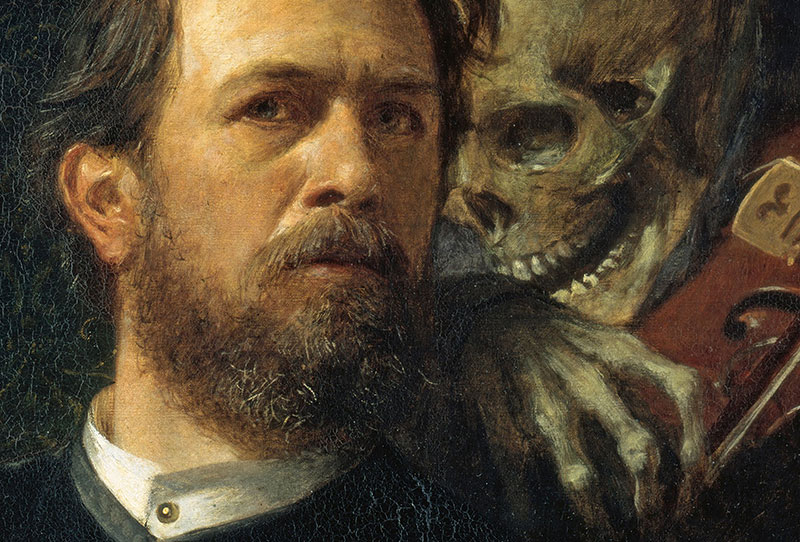 Self-Portrait with Death Playing the Fiddle Arnold Böcklin Tod Geige B ...