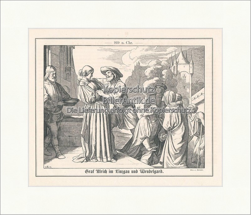 Graf Ulrich im Linzgau und Wendelgard. Udalrichinger Deutsche Geschichte 20