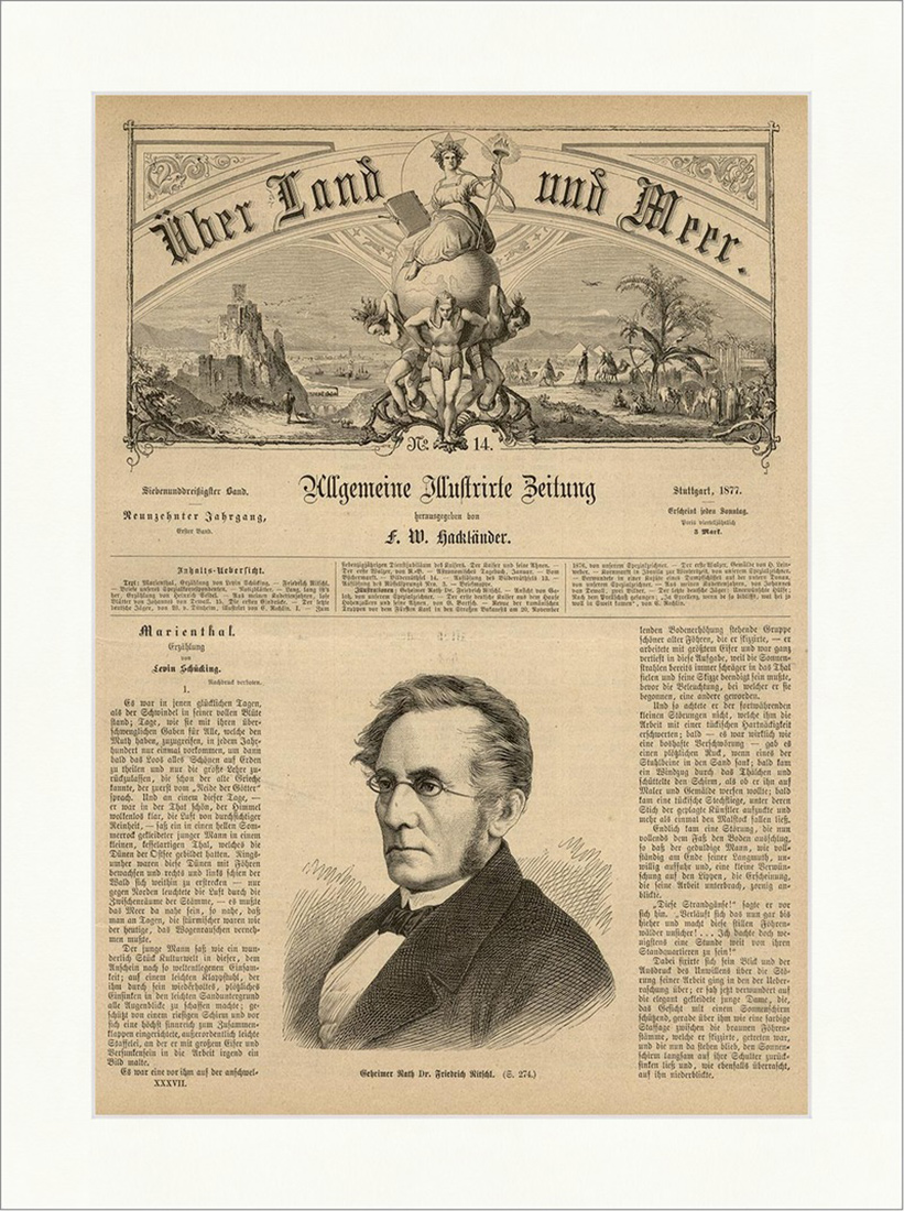 Geheimer Rath. Dr. Friedrich Ritschl Holzstich Politik Leipzig ...