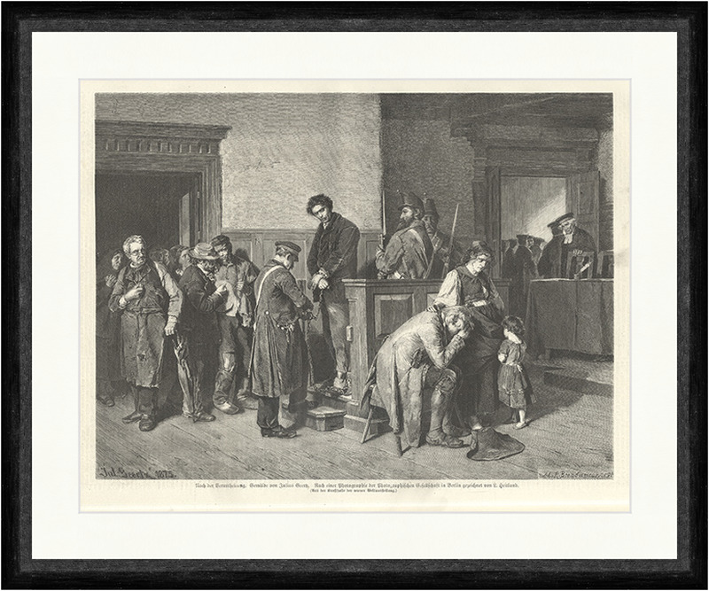 Nach der Verurtheilung Julius Geertz Heitland Gericht Wärter Faksimile ...