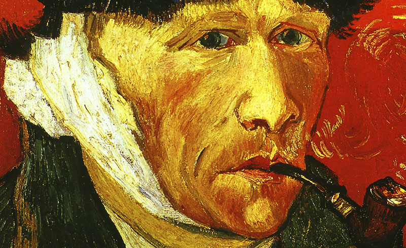 Selbstbildnis mit verbundenem Ohr und Pfeife LW Verband Vincent van ...
